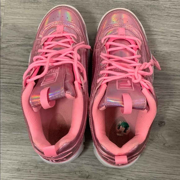 Fila | Shoes | Fila Pink Sneakers With Mesh Upper And Lowtop Design ...